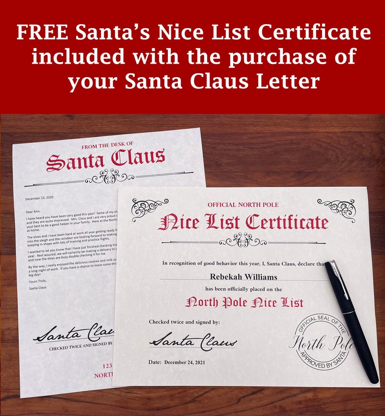 Editable Letter From Santa Claus Printable Christmas Letter | Etsy