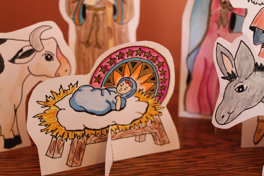 Printable Christmas NATIVITY Scene Paper Dolls for Children - Instant ...