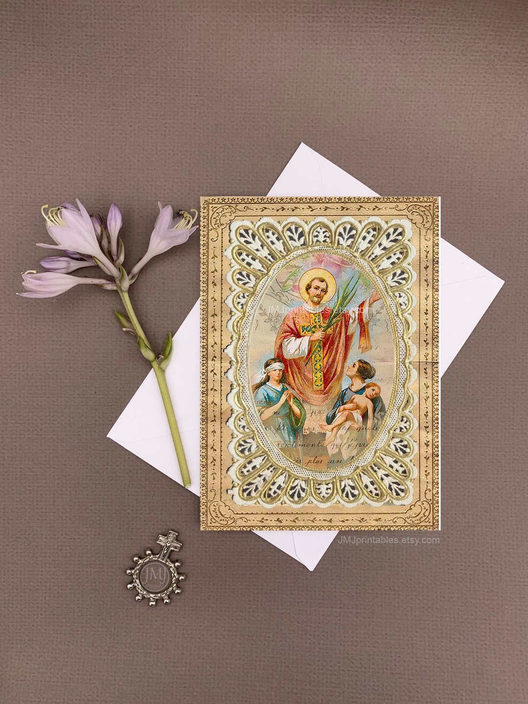 PRINTABLE Saint Valentine Card Catholic Saint Valentines Day Prayer ...