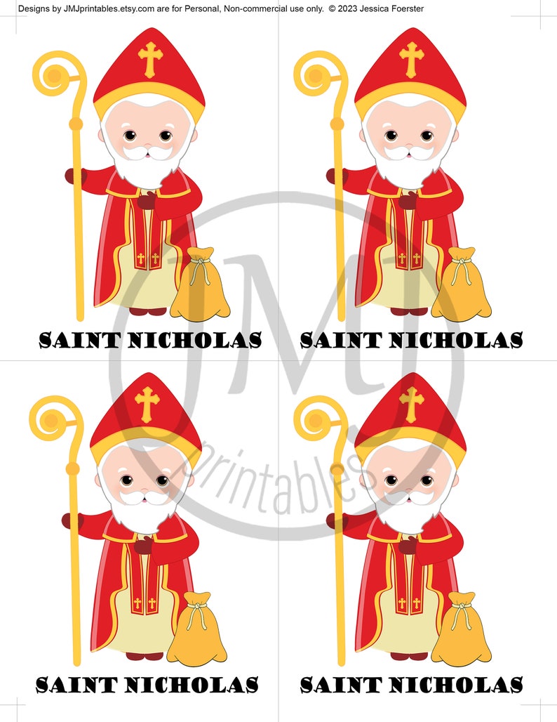 Saint Nicholas Holy Card PRINTABLE Kids Prayer Card St Nicholas Day ...