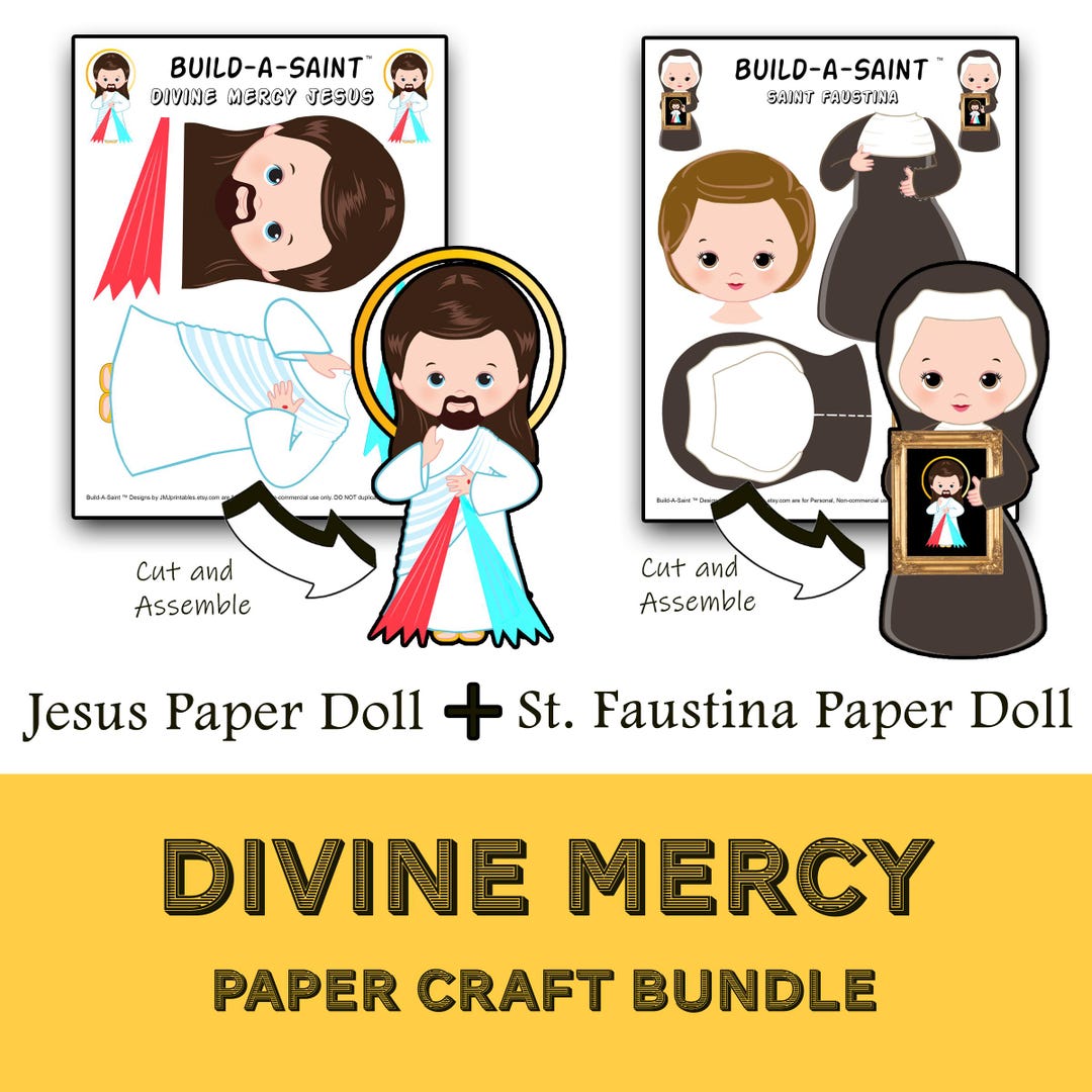 Divine Mercy Sunday Day Craft Kit Bundle - Catholic Kid Easter Paper ...