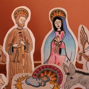 Printable Christmas NATIVITY Scene Paper Dolls for Children - Instant ...