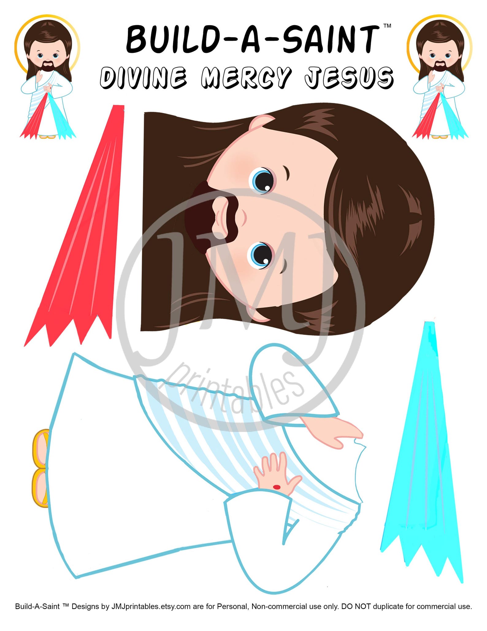 Divine Mercy Sunday Day Craft Kit Bundle - Catholic Kid Easter Paper ...