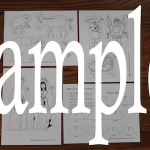 Printable Christmas NATIVITY Scene Paper Dolls for Children - Instant ...