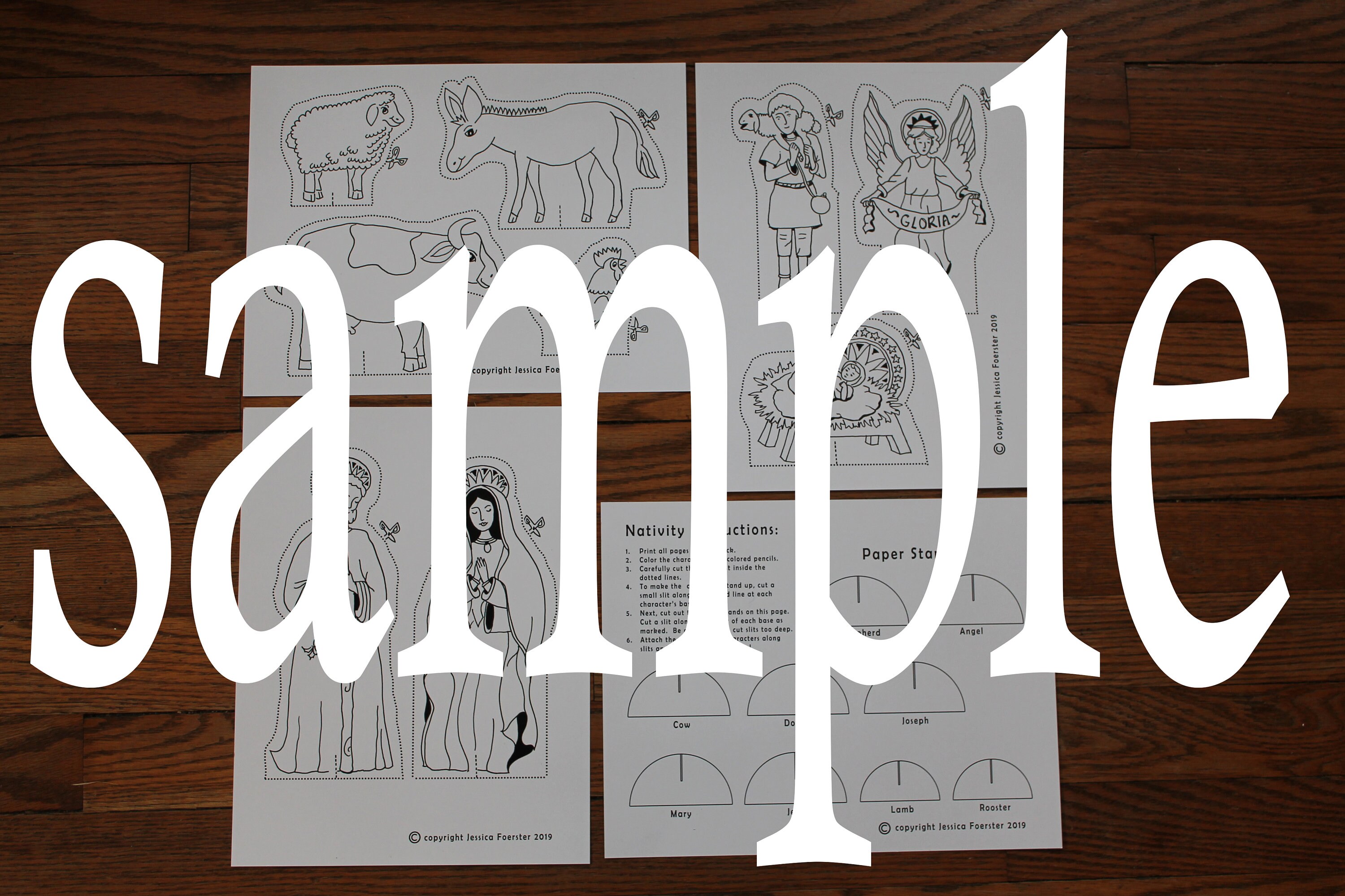 Printable Christmas NATIVITY Scene Paper Dolls for Children - Etsy