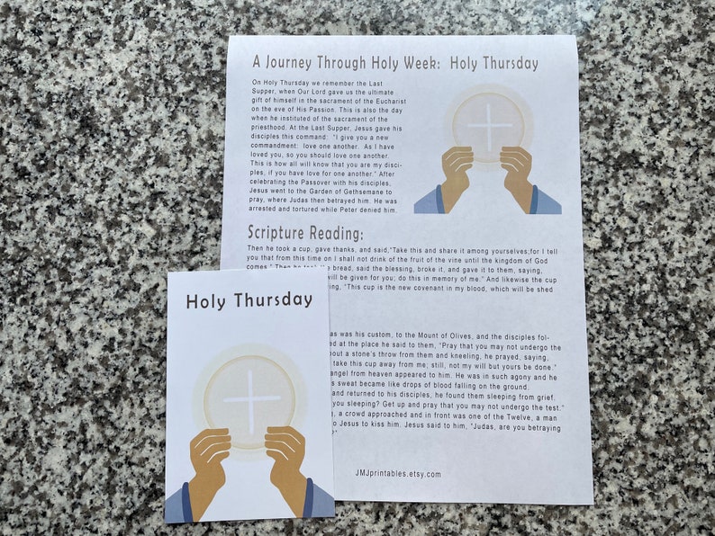 Catholic Holy Week Printable Booklet & Story Card Prints - Etsy