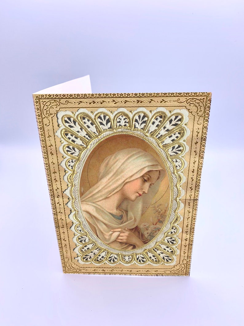 Blessed Virgin Mary Card - PRINTABLE Digital PDF Traditional Catholic ...