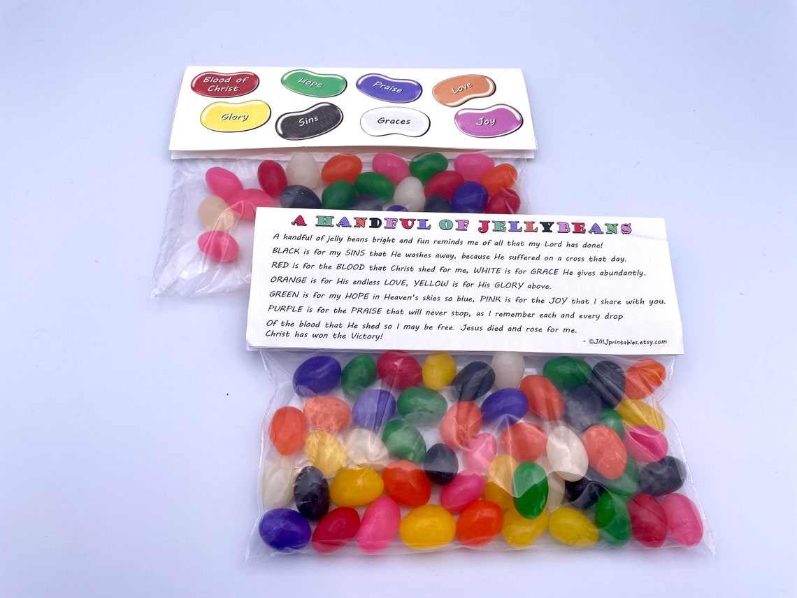 Jelly Bean Prayer Poem Christian & Catholic Kid Easter Treat | Etsy