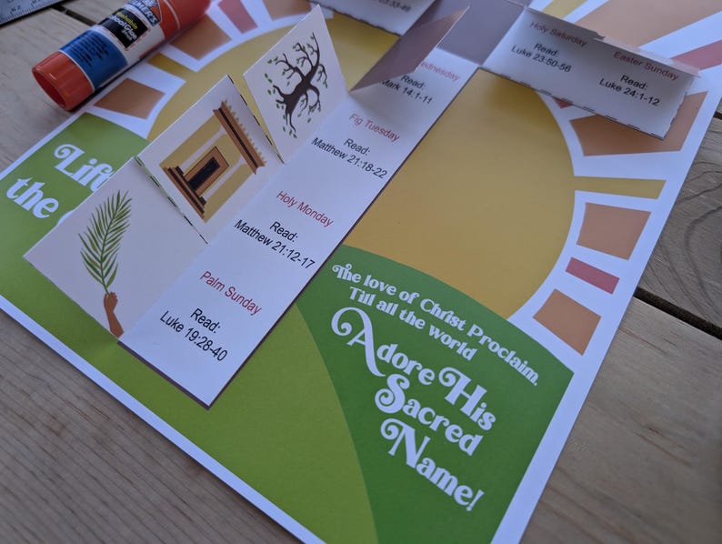 Catholic Holy Week Printable Craft Countdown to Easter Calendar ...