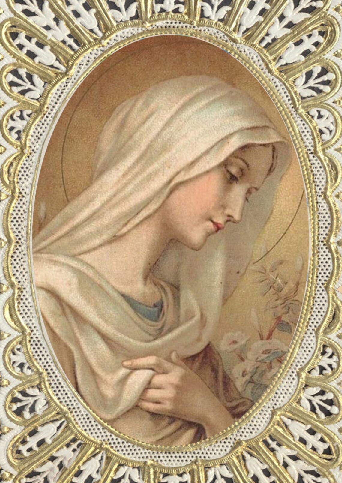 Blessed Virgin Mary Card - PRINTABLE Digital PDF Traditional Catholic ...