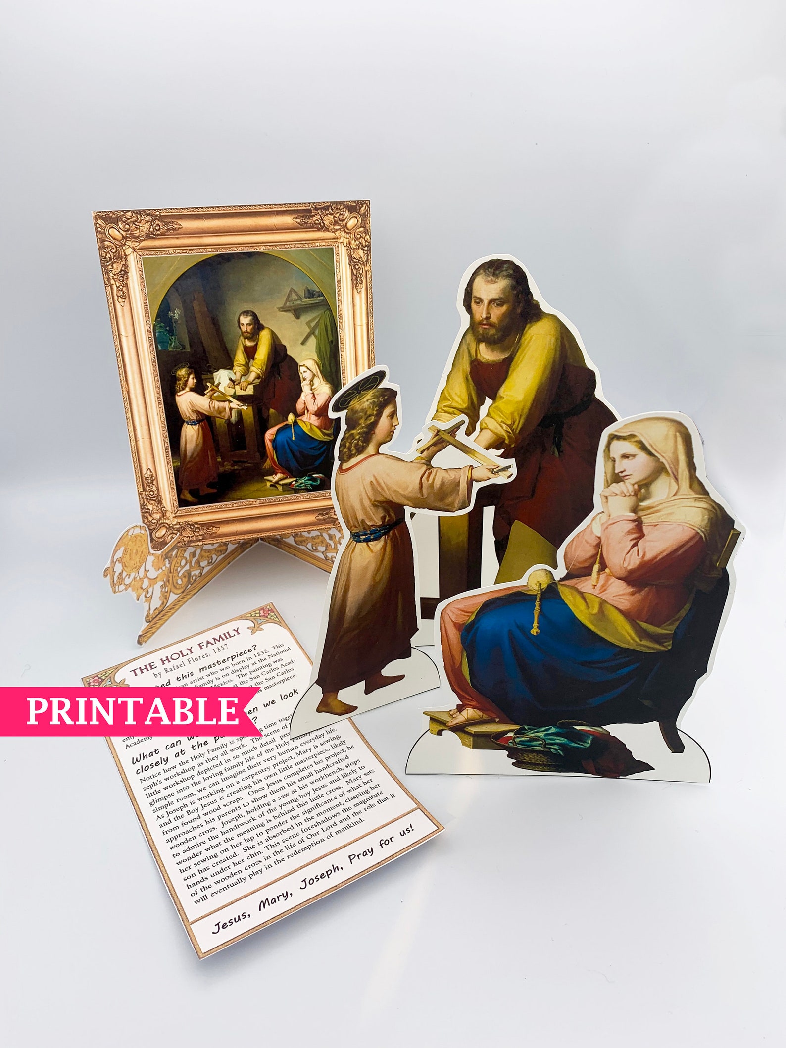 Catholic Paper Dolls Art Lesson Craft PRINTABLE Holy Family Kids ...
