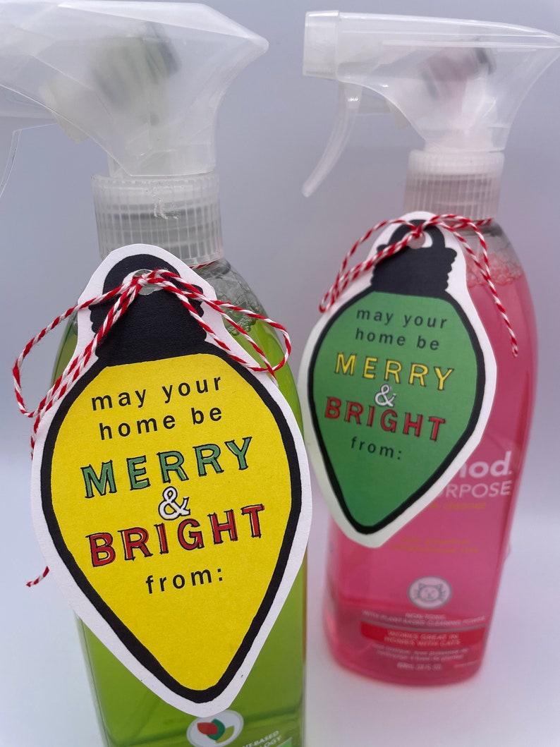 Printable Gift Tag for Cleaning Spray Bottle | Last Minute Neighbor ...