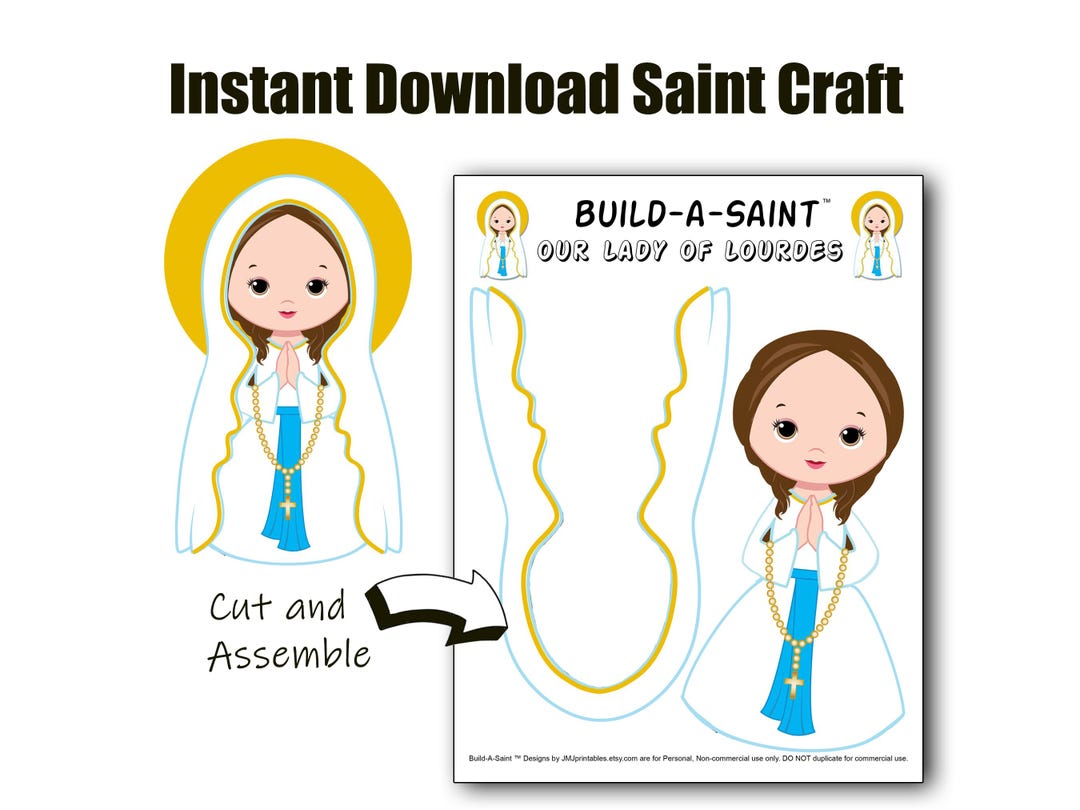 Immaculate Conception Mary Paper Doll Advent Catholic Kid Craft Paper ...