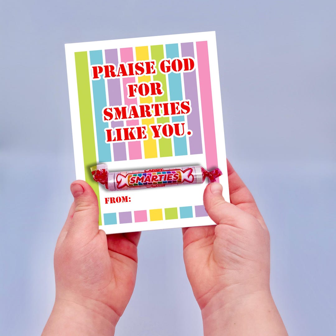 Christian Valentine Card Kids PRINTABLE Classroom Candy Valentine Treat ...