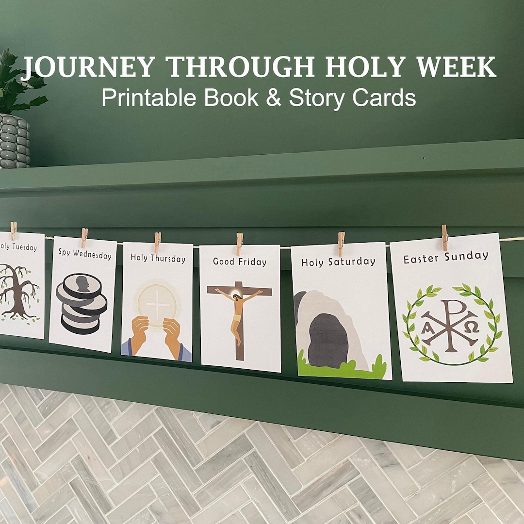 Catholic Holy Week Printable Booklet & Story Card Prints Easter ...