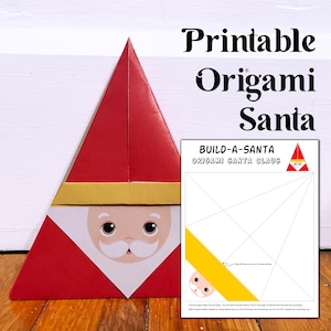 Printable Santa Ornament Origami Christmas Craft for Kids Build A Santa ...