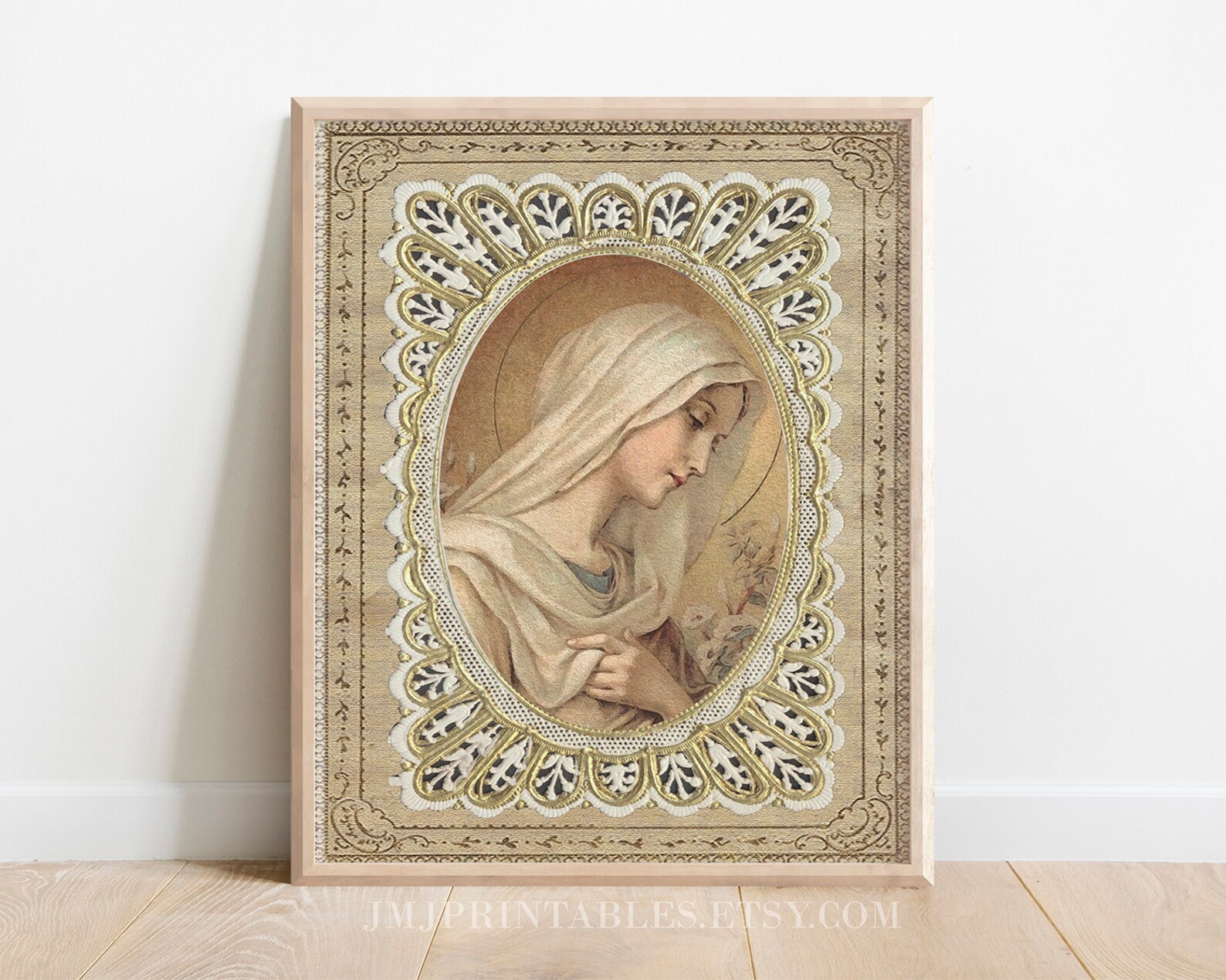 Our Lady Blessed Mother PRINTABLE Catholic Art Print, Blessed Virgin ...