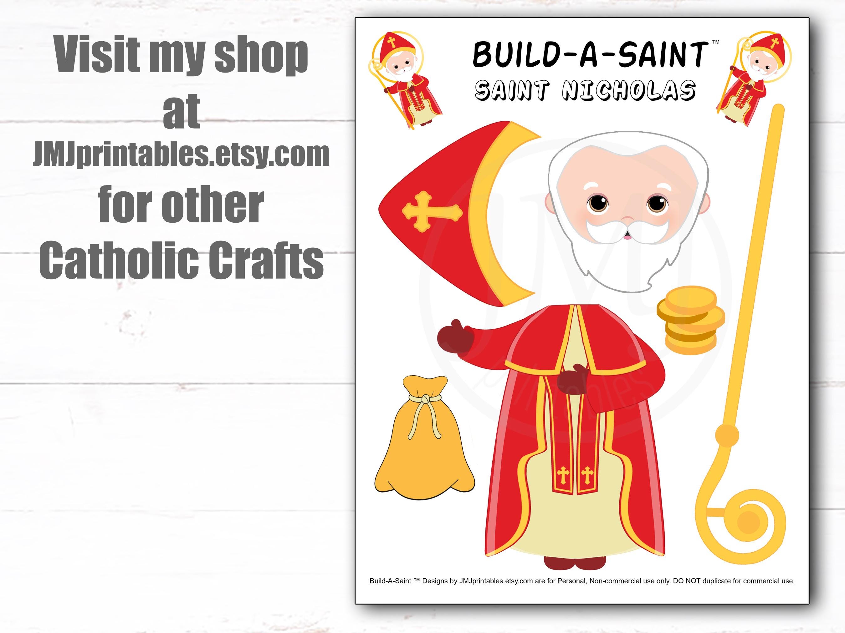 Saint Nicholas Holy Card PRINTABLE Kids Prayer Card St Nicholas Day ...