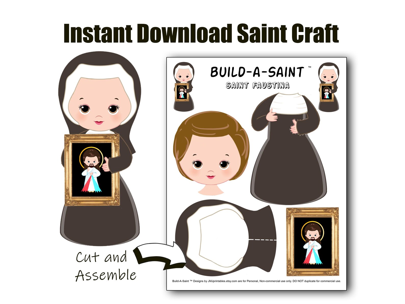 Divine Mercy Sunday Day Craft Kit Bundle - Catholic Kid Easter Paper ...