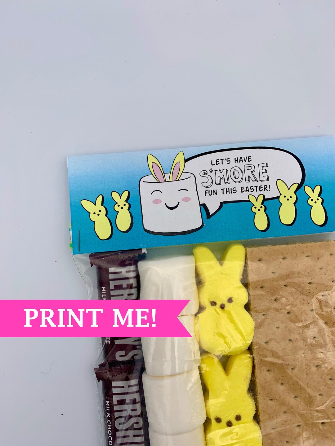 Smores Easter Treat Bag Toppers Easter Basket Stuffer Favor Labels ...