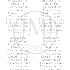 Saint Patrick Holy Card PRINTABLE Catholic Kids Prayer Card Saint ...