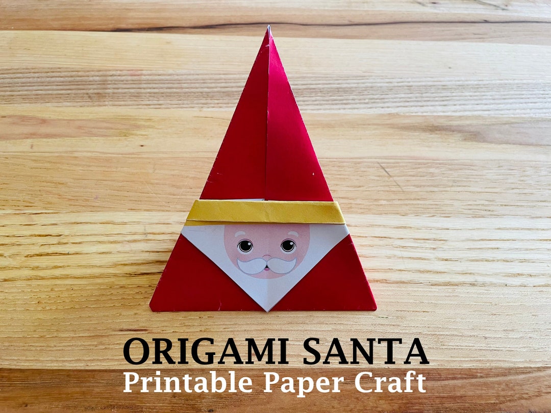 Printable Santa Ornament Origami Christmas Craft for Kids Build A Santa ...