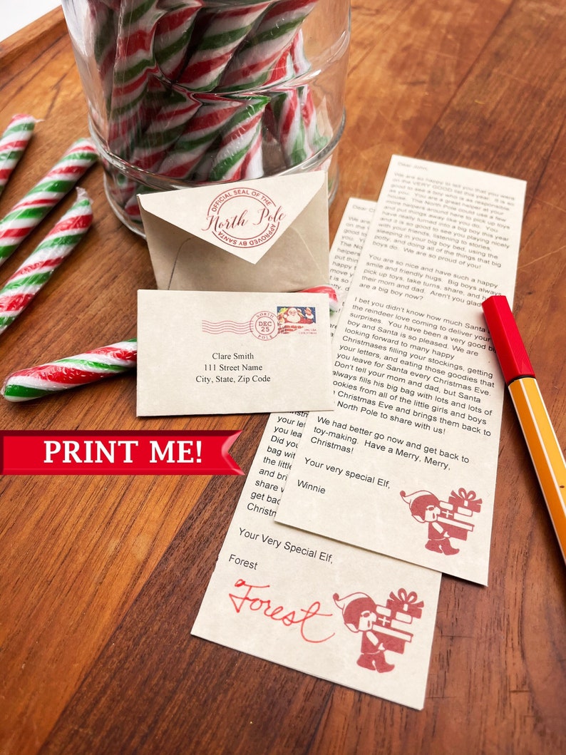 Miniature Elf Letter From Santa's Workshop Personalized | Etsy