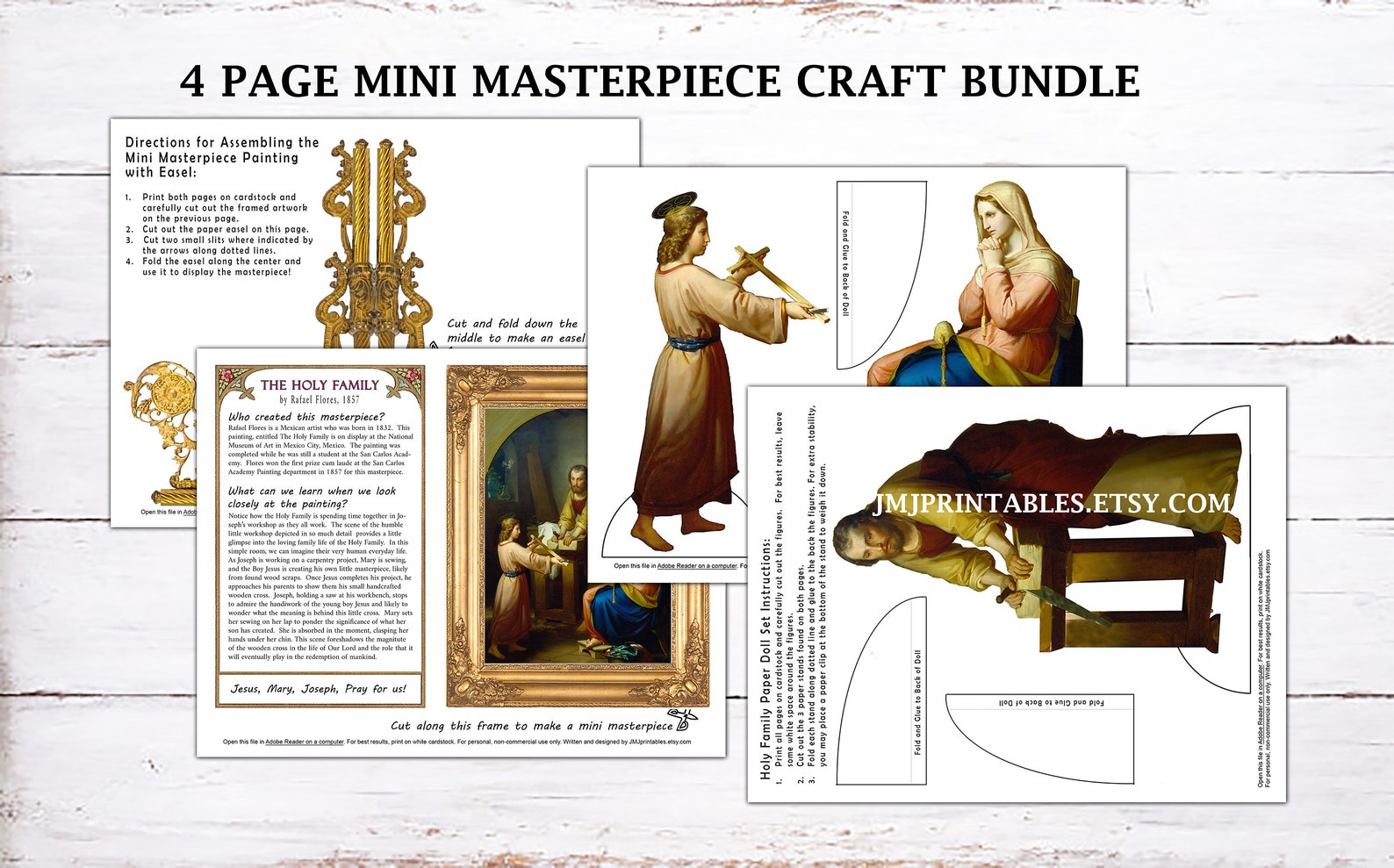 Catholic Paper Dolls Art Lesson Craft PRINTABLE Holy Family | Etsy