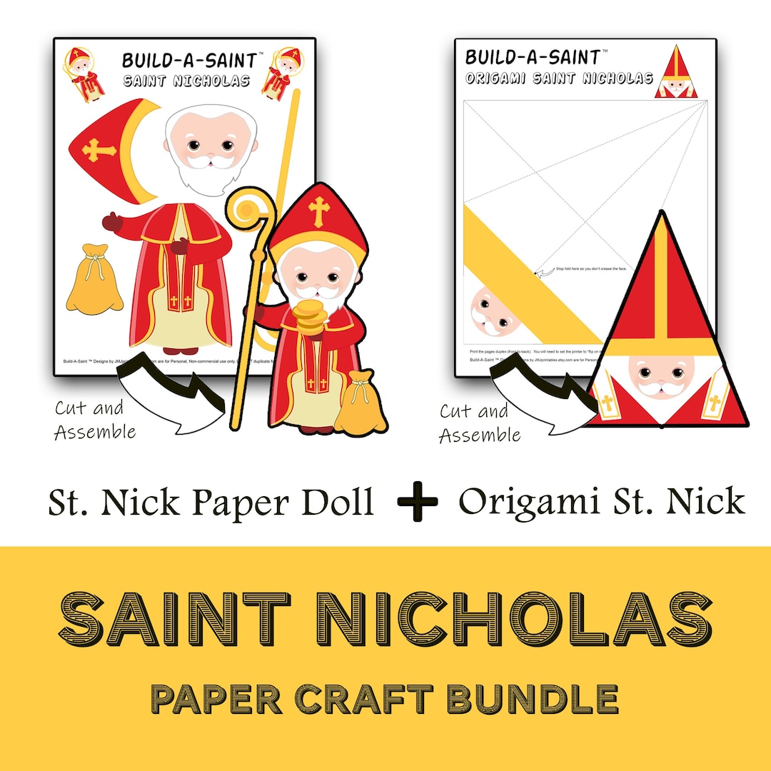Saint Nicholas Day Craft Kit Bundle - Catholic Kid Advent Paper ...