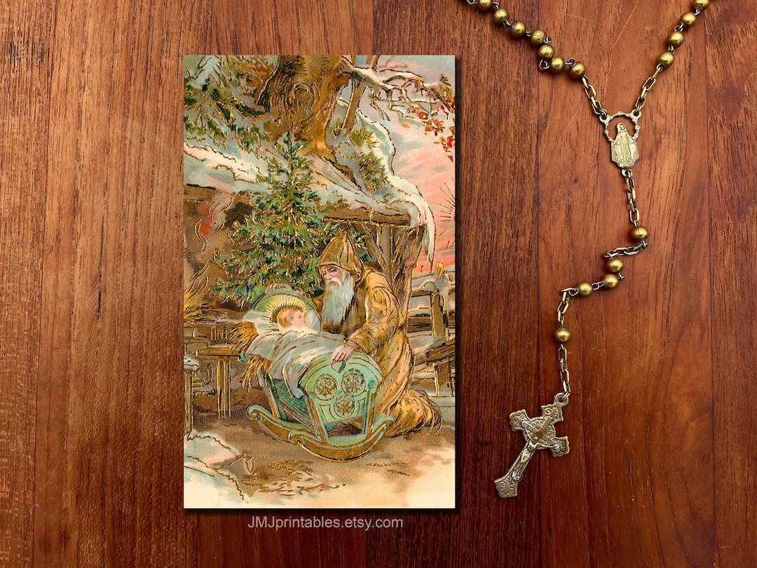 Saint Nicholas Holy Card PRINTABLE Prayer Card Saint Nicholas Catholic ...