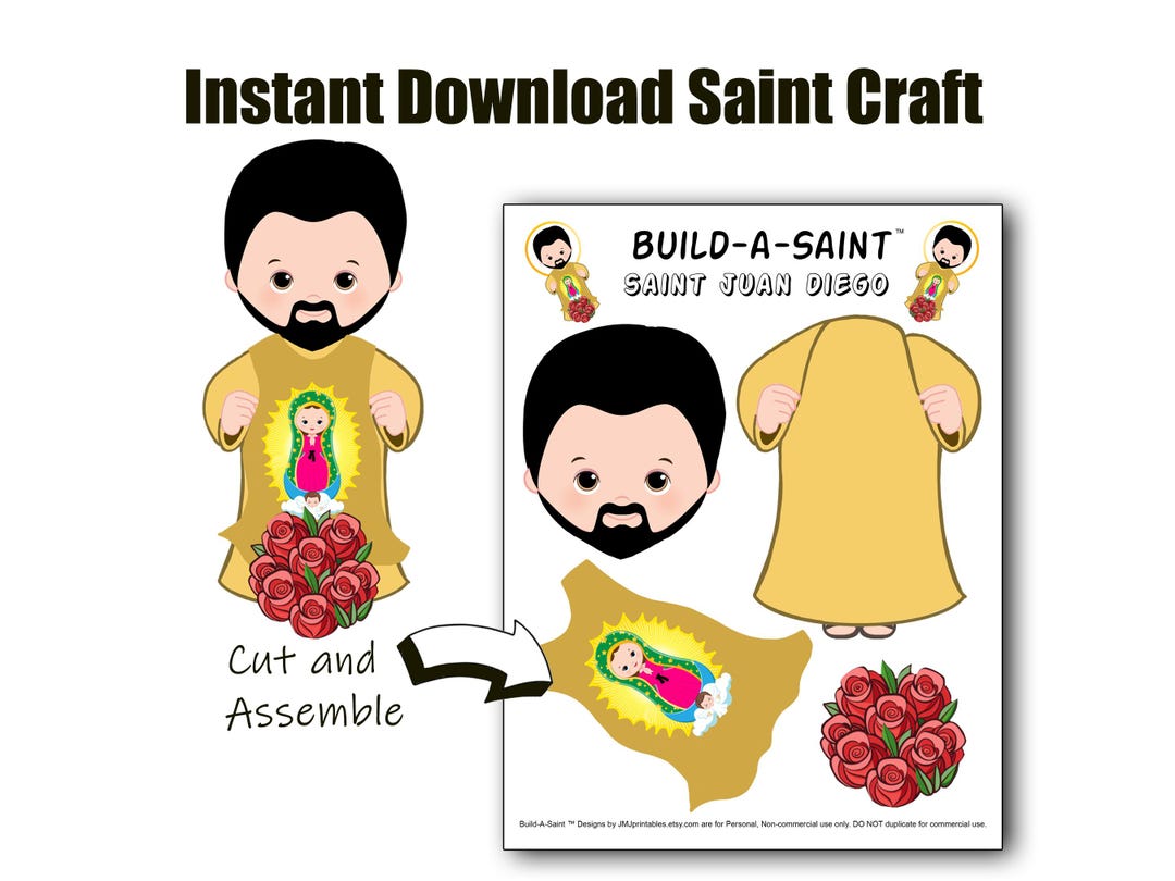 Our Lady of Guadalupe Catholic Craft Advent Activity Page Paper Doll ...