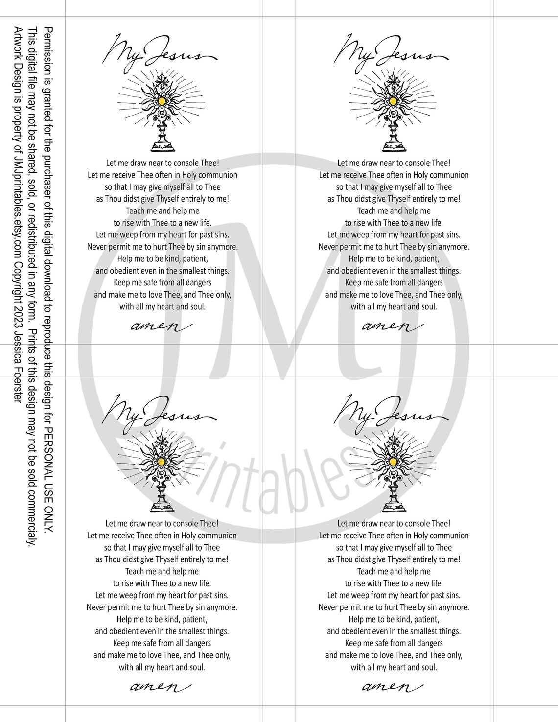 First Holy Communion Holy Prayer Card Personalized Editable PRINTABLE ...