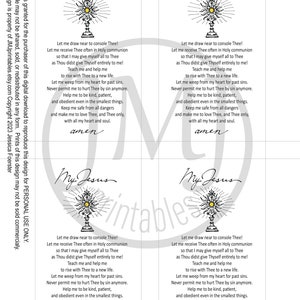 First Holy Communion Holy Prayer Card Personalized Editable PRINTABLE ...