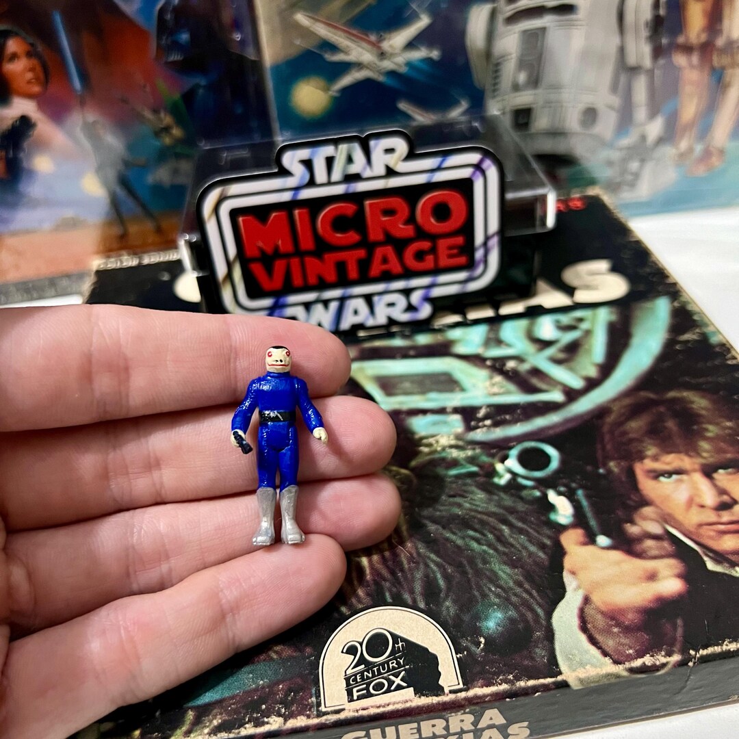 JP Customs Micro Vintage: Blue Snaggletooth With Gun & Stand - Etsy