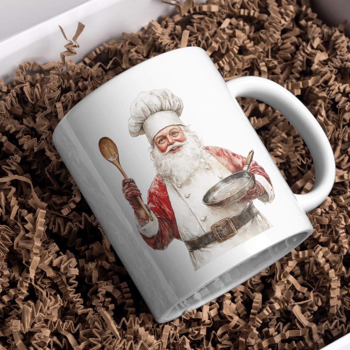 Chef Santa PNG Clipart Bundle: Funny Christmas T-shirt Design (digital ...