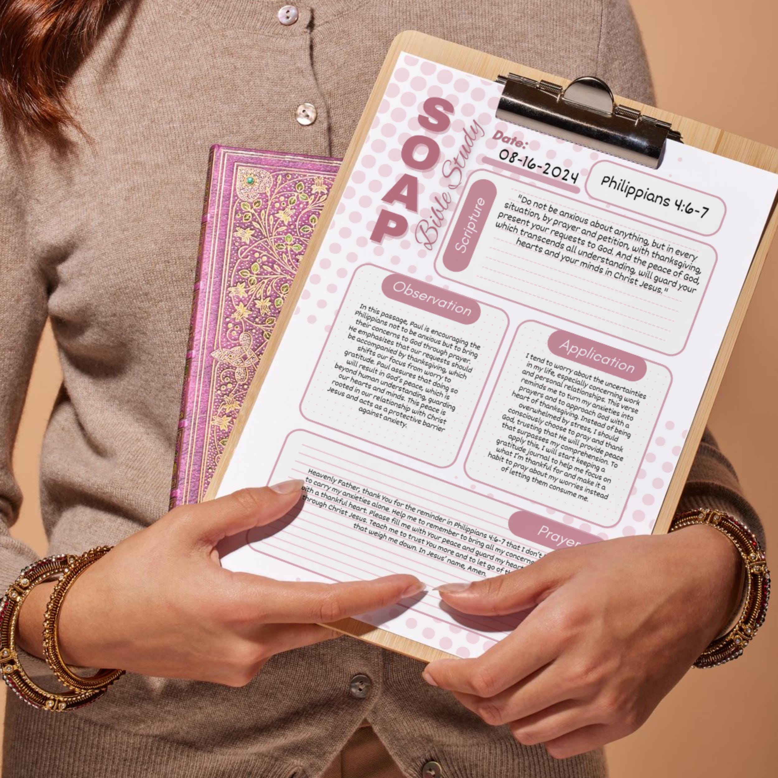 Minimalist SOAP BIBLE STUDY Template Printable Soap Method Bible Study ...