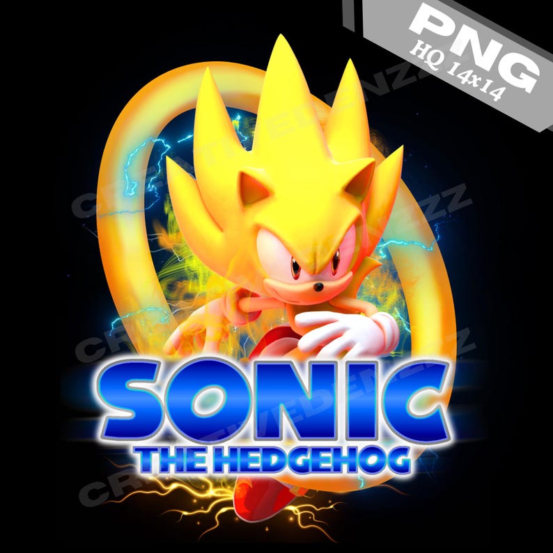 Super SONIC the HEDGEHOG PNG, Yellow Sonic Birthday Girl Boy Png Cake ...