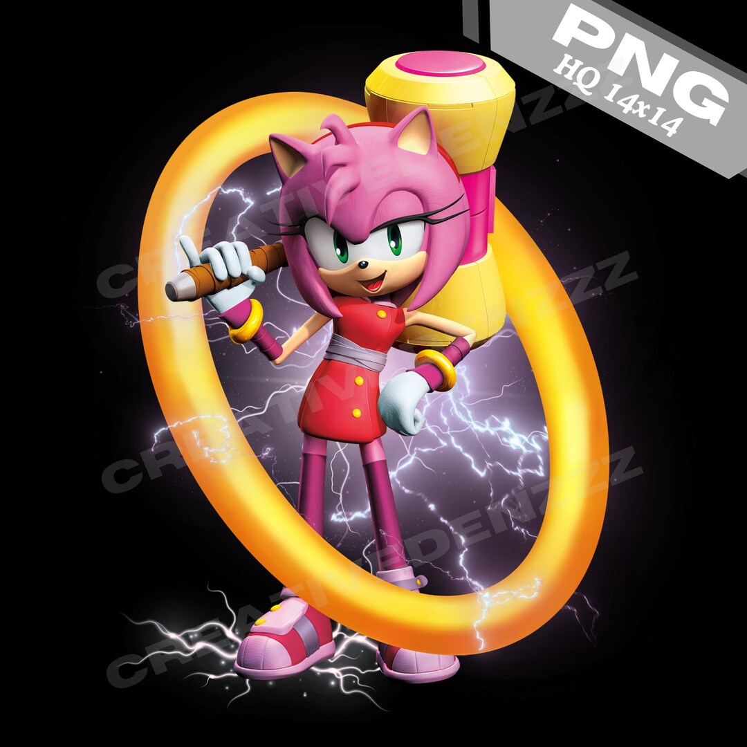 SONIC Amy Rose HEDGEHOG Png, Pink Hedgehog Birthday Girl Boy Png Cake ...