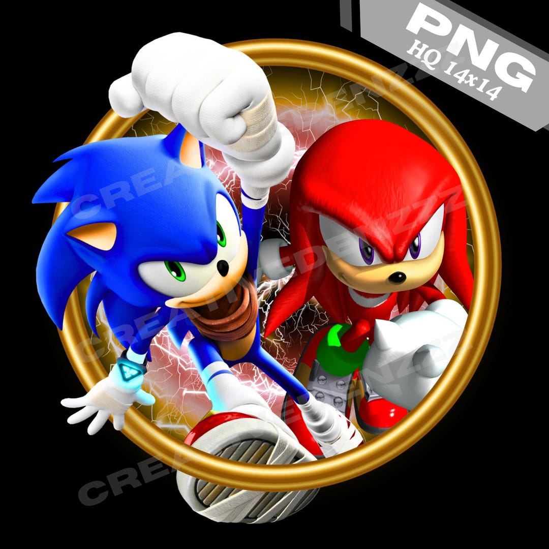 Sonic Knuckles PNG: Hedgehog Party Clipart (digital Download 14x14 ...