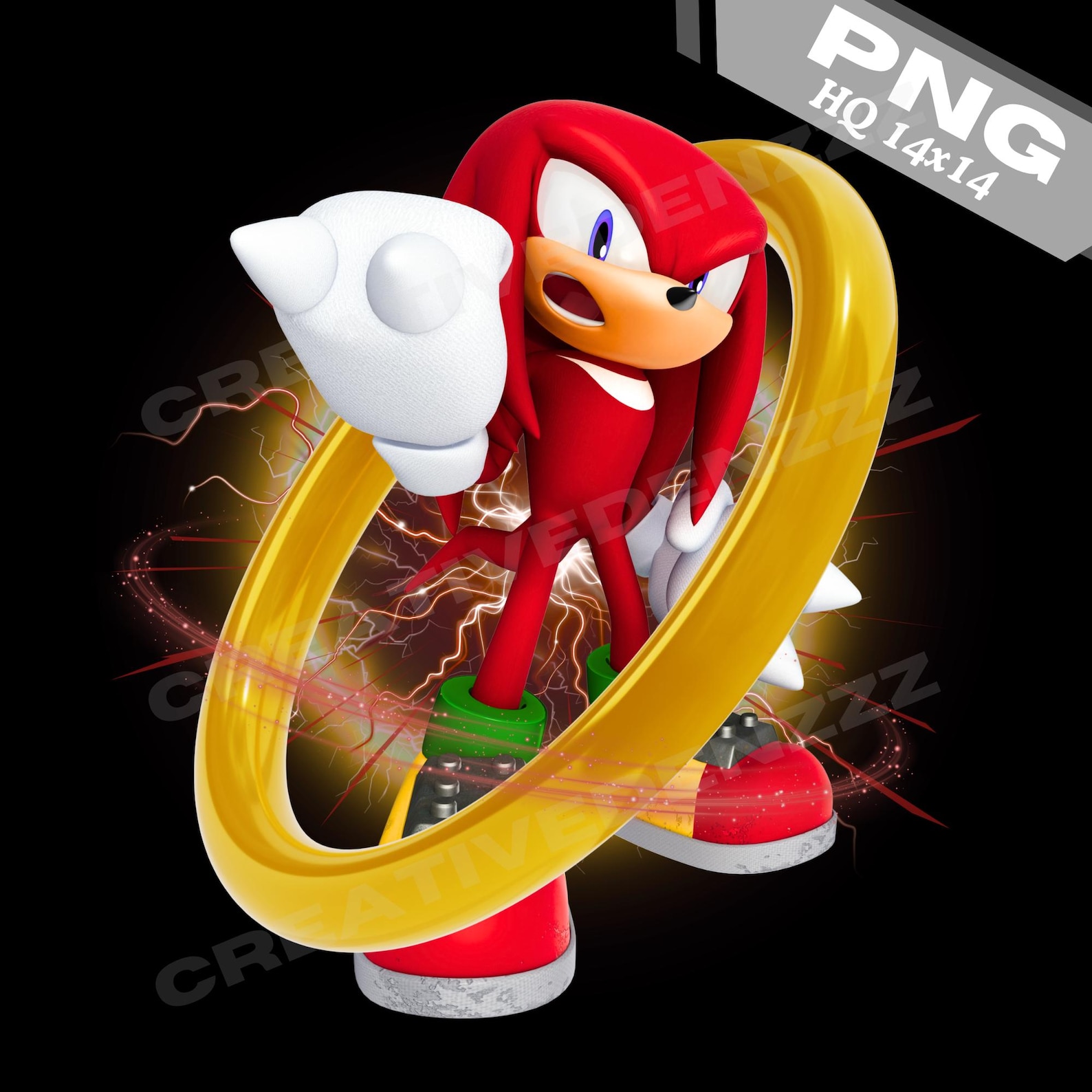 Knuckles Hedgehog PNG: Sonic Birthday Party Clipart (digital Download ...