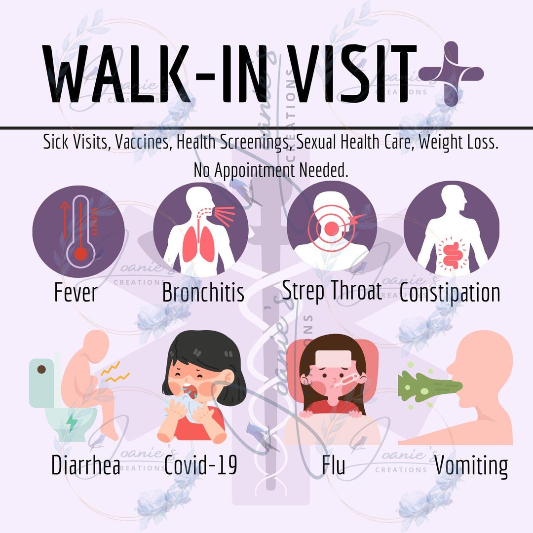 Walk-in Visit Health Social Media Flyer - Etsy