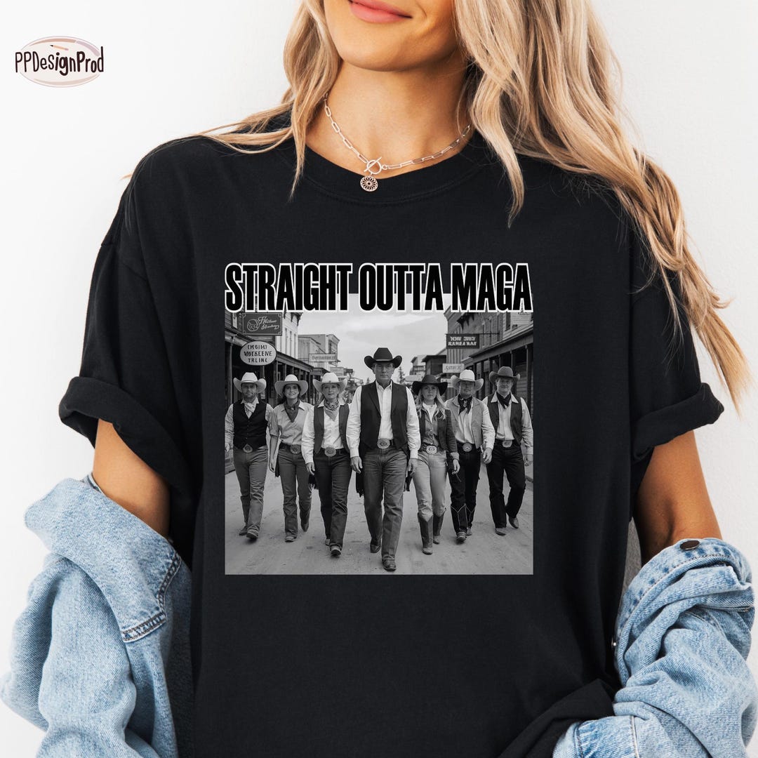 Straight Outta MAGA PNG Funny Trump Western Digital Download Cowboy ...