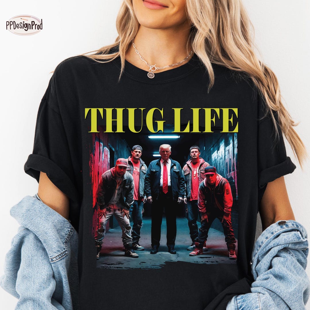 Thug Life PNG Funny Political Design With Trump & Icons for T-shirts ...