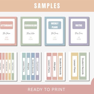 Editable Teacher Binder Covers & Spine Labels | Gentle Bloom Canva ...