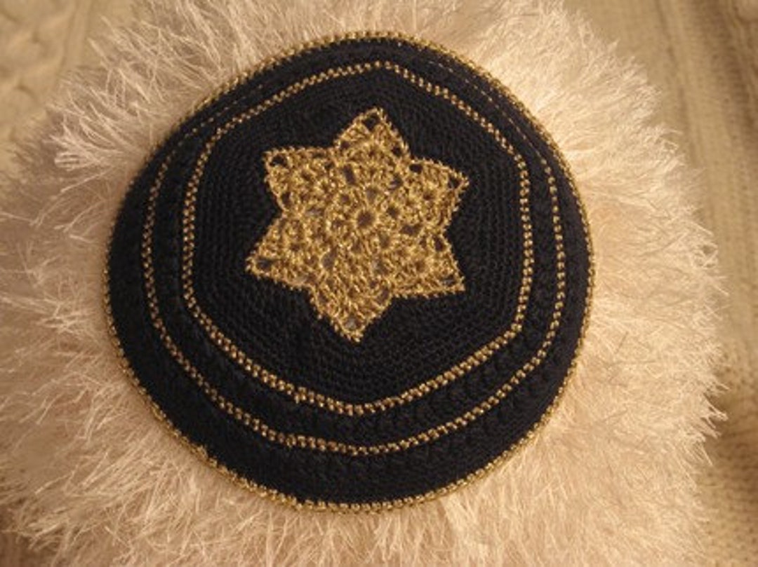 PATTERN ONLY Gold & Black Kippah - No Refunds on Patterns - Etsy