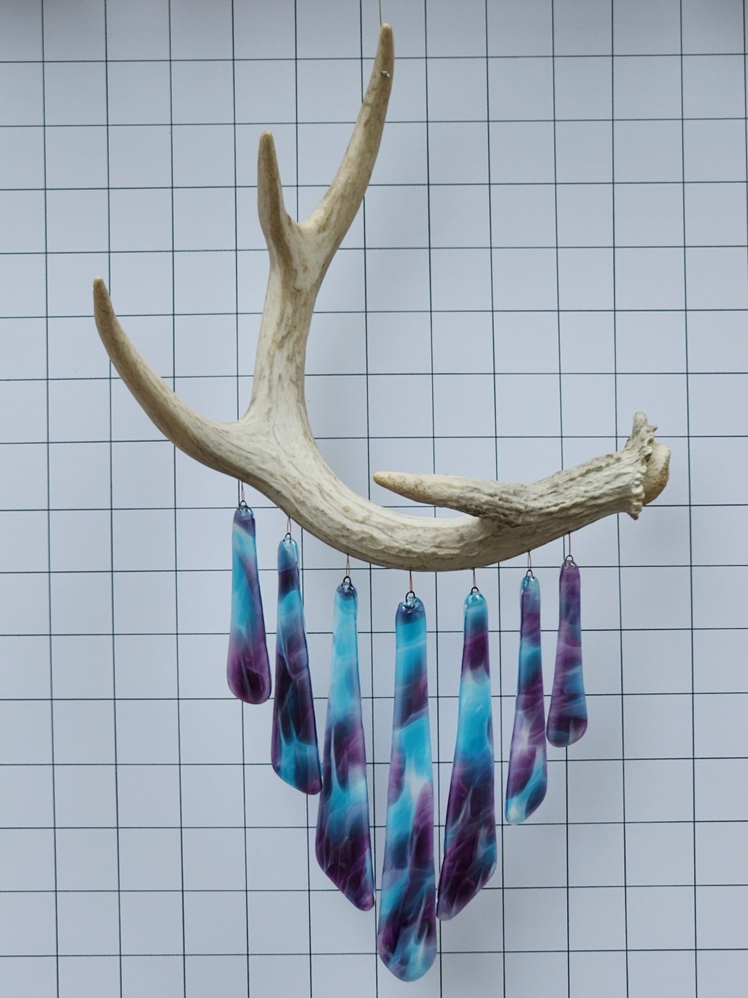 Antler Stained Glass Wind Chimes-tinkly Winkler - Etsy