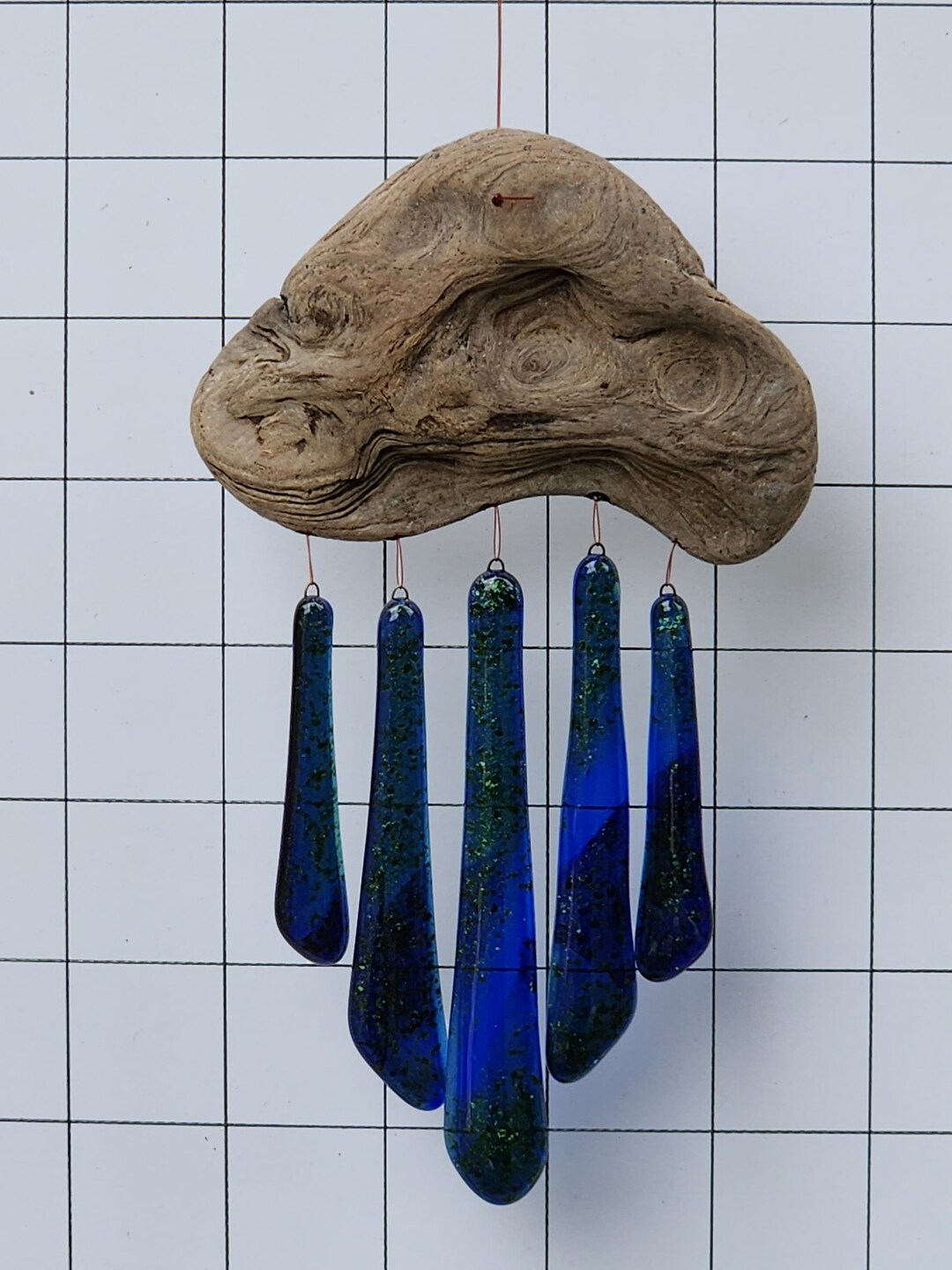 Driftwood Stained Glass Wind Chimes-tinkly Winkler - Etsy