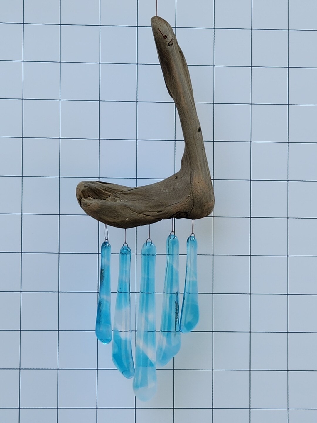 Driftwood Stained Glass Wind Chimes-tinkly Winkler - Etsy