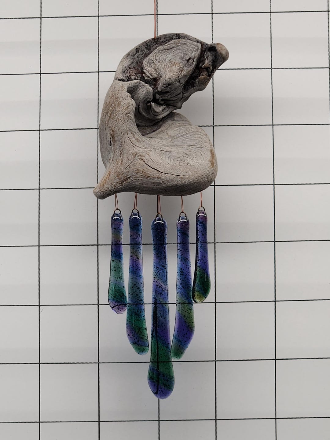 Driftwood Stained Glass Wind Chimes-tinkly Winkler - Etsy