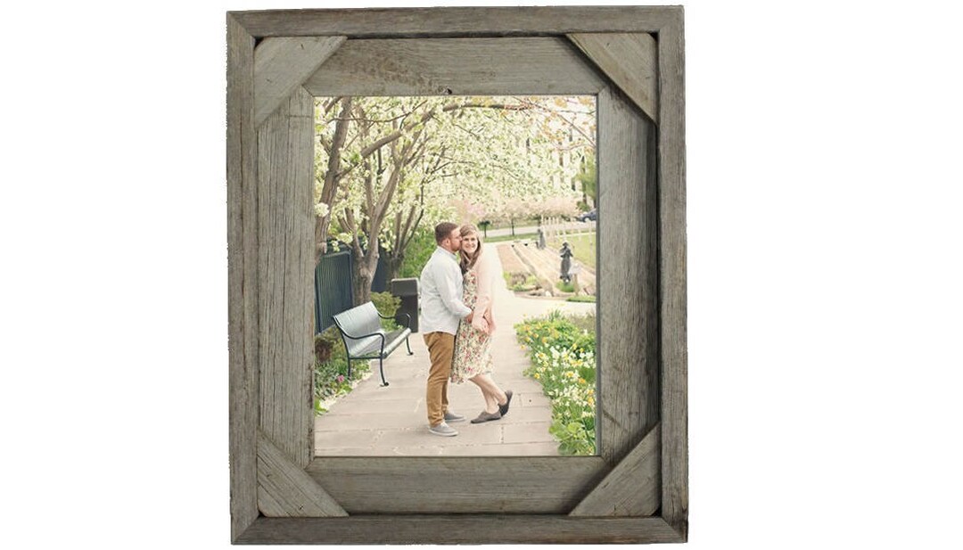 Corner Block Barnwood Frame - Reclaimed Wood With Rustic Charm - Etsy